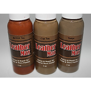 Leather Repair Kit/Leather Color Kit/Cleaner/Color Restorer/Sponge Applicator (Leather Repair) (Vinyl Repair) (Leather Dye) (Taupe)