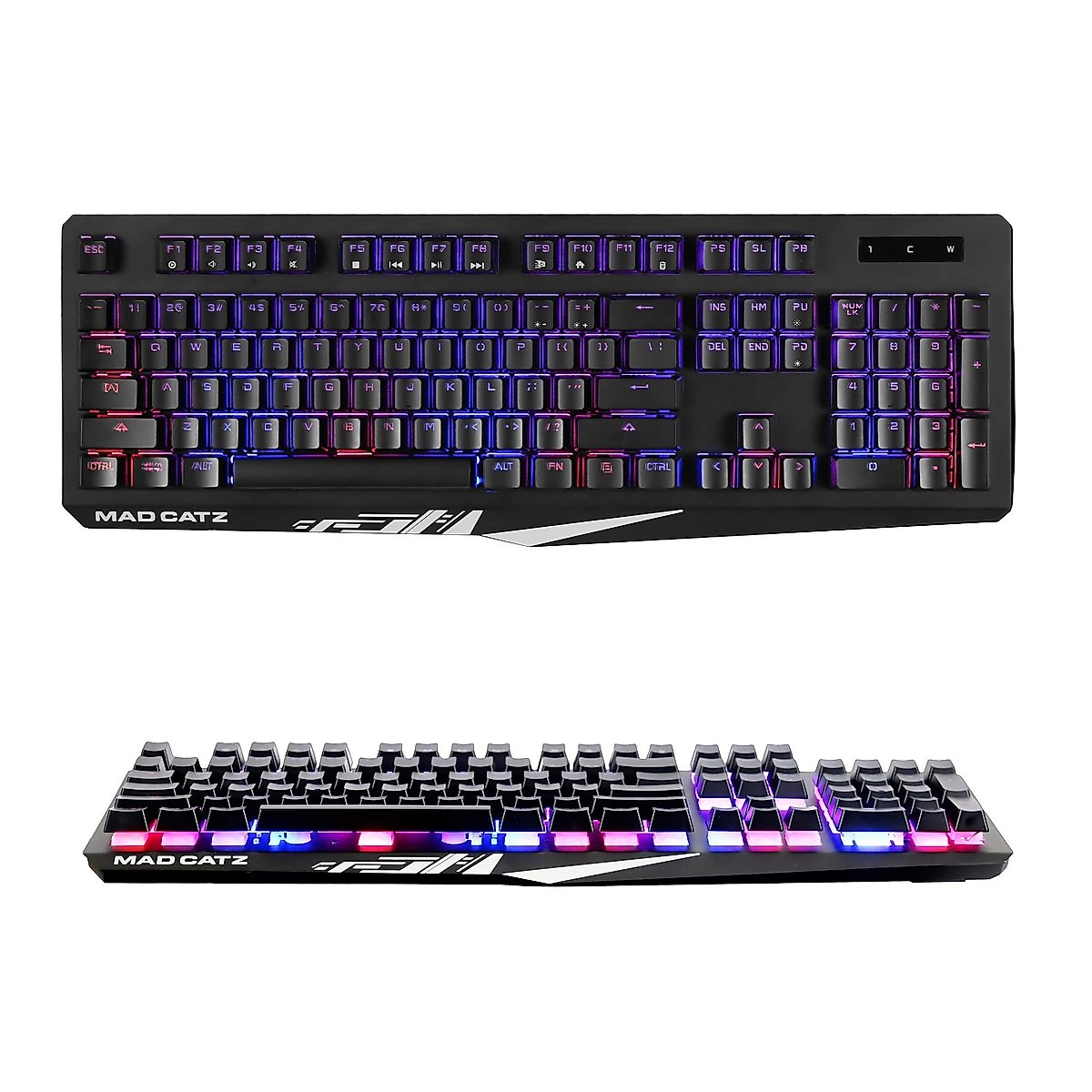 Mad Catz KS13MRUSBL000-0JI Gaming Keyboard, S.T.R.I.K.E. 2, Membrane Gaming Keyboard, English US Layout, 9 Types of RGB Lighting Patterns, Authentic Japanese Product, 2 Year Warranty