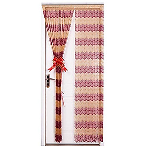 HAPPLiGNLY Beaded Door Curtains for Doorways Bead String Curtain for Room Dividers Acrylic Material Handmade Home Entrance Bedroom Restaurant Decoration Hanging, 2 Styles, Customizable