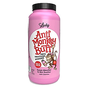 Ladies No Sweat Bundle: Lady Anti-Monkey Butt Powder (6oz) and Fresh Breasts Lotion, The Solution for Women (3.4 OZ tube)