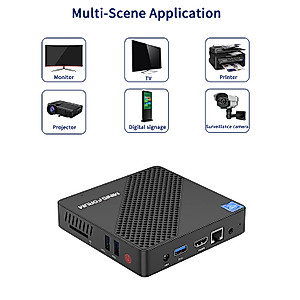 KODLIX Mini PC, Celeron N3350 Dual-Core Processor, 4GB LPDDR4 64GB eMMC, Fanless Mini Desktop Computer Support 4K HD/HDMI+VGA Port/Dual WiFi/Gigabit Ethernet/BT 4.2