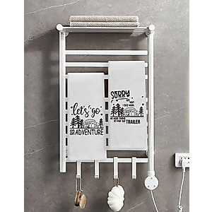 Happy Camper Kitchen Towels Set - Camper Gifts, RV Gifts, 2 Pieces 16 X 24 Inch Camper Hand Towels, Bathroom Hand Towels, Hand Towels for Bathroom, RV Accessories for Inside