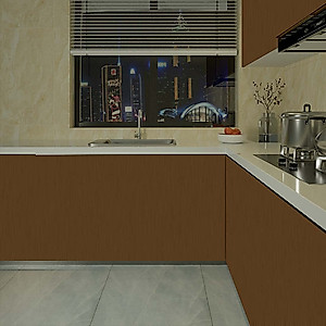 Stainless Steel Contact Paper Titanium Gold Look Self Adhesive Shelf Liner Peel and Stick Waterproof Wallpaper for Kitchen Appliance Refrigerator Washing Machine 15.8 x 117 Inches