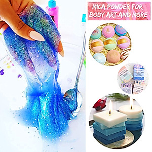 HTVRONT Mica Powder for Epoxy Resin 130g - 26 Colors Shimmery Pigment Powder - Easy to Mix & Natural Resin Mica Powder for Soap Making, Lip Gloss, Bath Bombs