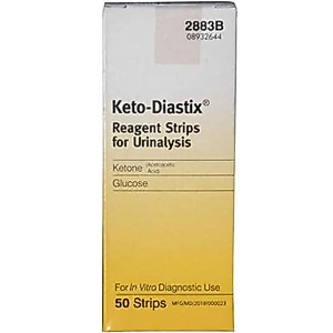 Keto-Diastix 50 Reagent Strips for Urinalysis, Unflavored, Medication Test Strips
