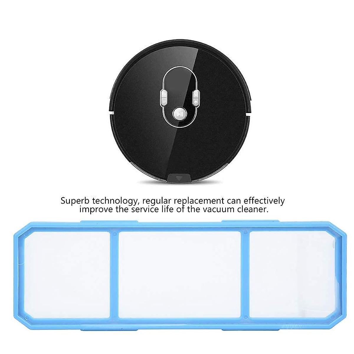 Primary Filter Accessory Replacement Spare Parts for ILIFE A7 Robot Vacuum Cleaner Highly Matched with The Original Equipment