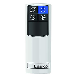 Lasko Oscillating Tower Fan, Remote Control, Timer, 4 Quiet Speeds, for Bedroom, Home Office and Kitchen, 38", White, T38400