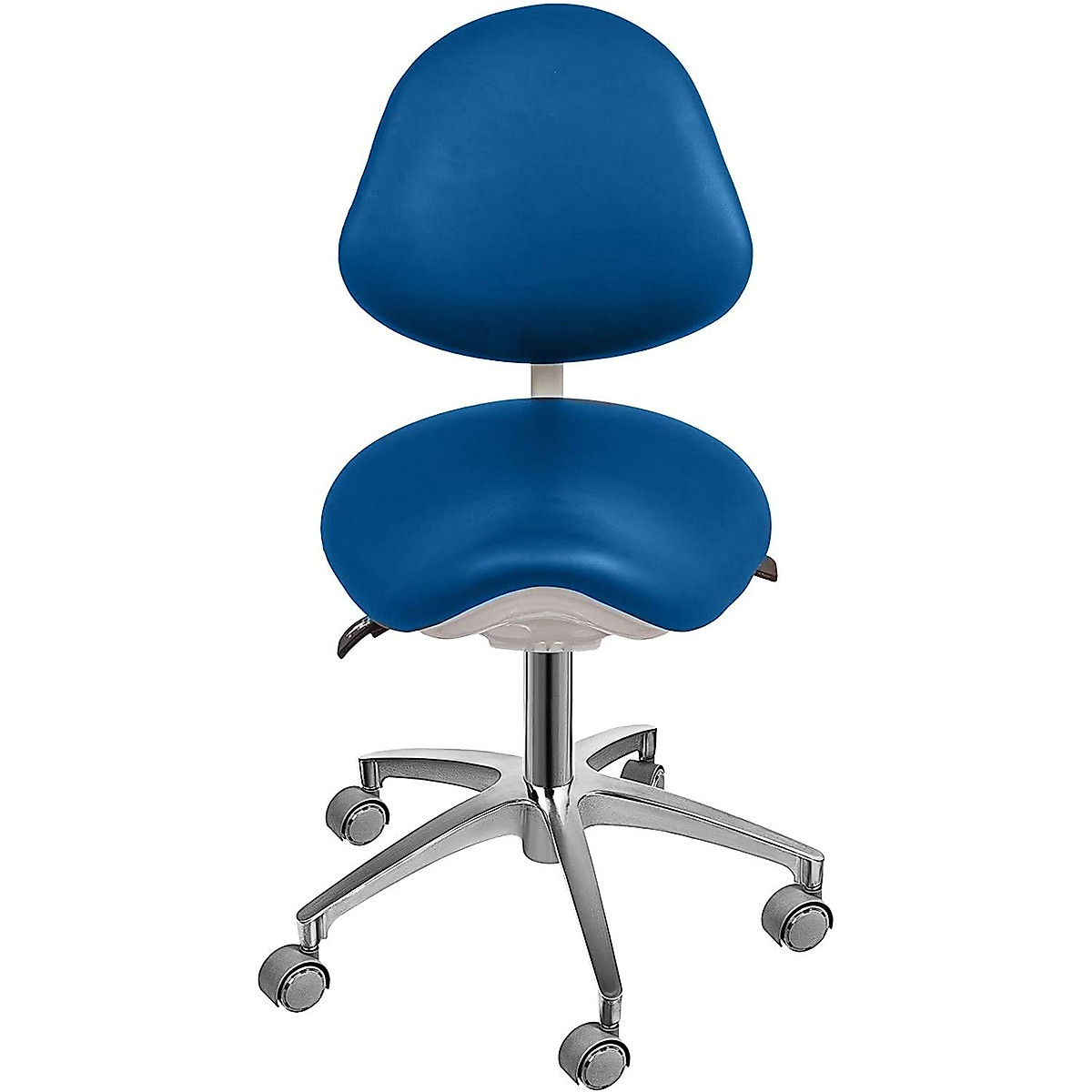 ORILAO Dental Mobile Height Adjustable Chair Saddle Doctor's Stool PU Leather Dentist Chair Dental Stool