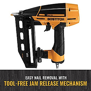 BOSTITCH Finish Nailer Kit, 16GA, Smart Point, Pneumatic (BTFP71917)