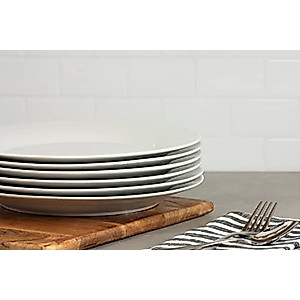 10 Strawberry Street Simply White 10.5" Round Dinner Plate, Set of 6
