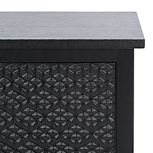 Safavieh Home Collection Halton Black 2-Door 1-Shelf Entertainment Stand up to 55" Flatscreen TV Media Unit