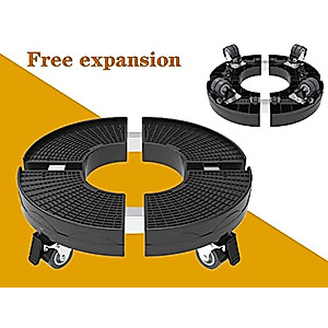 Adjustable Plant Stand (15-20’’) with Wheels Large Potted Planter Plant Stand on Wheels Pound Heavy Duty Plant Dolly Movable Plant Caddy Adjustable Rolling Tray Coaster…