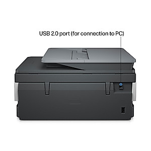 HP OfficeJet 8015e Wireless Color All-in-One Printer with 6 Months Free Ink with HP+(228F5A), White