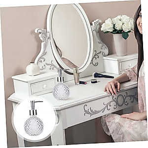 Cabilock 3 Pcs Lotion Bottle Glass Pump Bottles Shower Dispenser Bottles Shower Bottles Refillable Portable Bottle Cover Shampoo Dispenser Dish Soap Dispenser Glass Bottle Hand Travel Gel