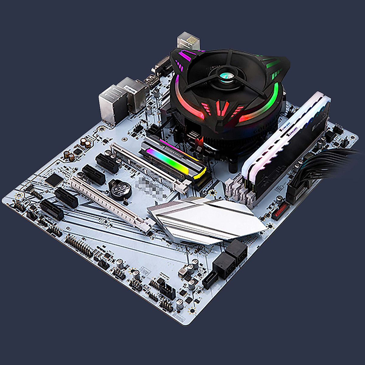 XMSJSIY ARGB M.2 Heatsink Cooler M.2 SSD Solid State Disk Radiator 5V 3Pin ARGB Double-Sided Heat Sink with Thermal Silicone Pad for SATA NVMe NGFF M.2 2280 SSD