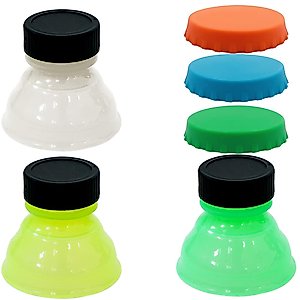 6 Pcs Can Covers for Drinks Cans, FineGood Reusable Soda Can Lids Anti-Dust Silicone Can Caps Can Bottle Top Lids for Beer Juice Energy Drinks