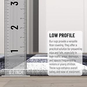 Ottomanson Ottohome Collection Non-Slip Rubberback Checkered Buffalo Plaid Design 2x3 Indoor Area Rug/Entryway Mat, 2'3" x 3', Black/White