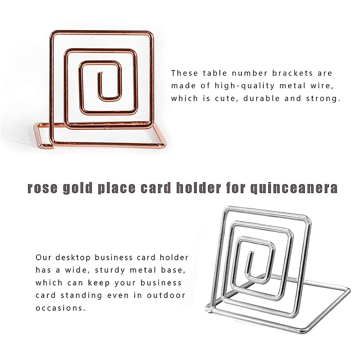 ELANE 18 Pcs Mini Place Card Holders,Wedding Table Number Holders Picture Holder Stand,Table Place Card Holders