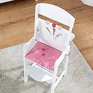 KidKraft Lil' Doll High Chair, Gift for Ages 3+,White