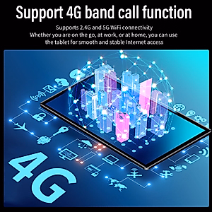 FHD Tablet, Tablet PC 4G Call 5G WiFi Fast Charging Support 8 Core CPU Silver 100-240V 12 (US Plug)