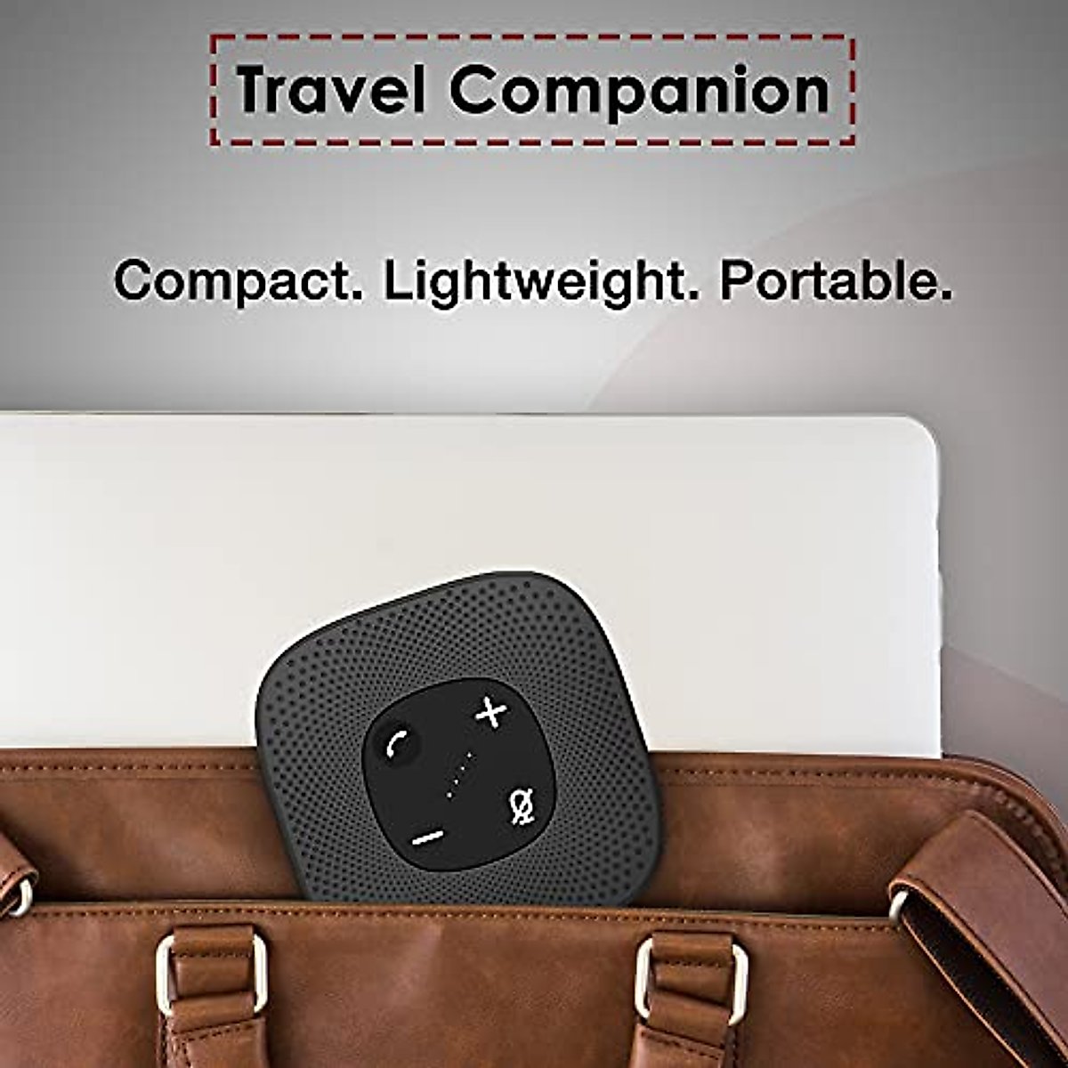 CA Essential Speakerphone SP-2000 - USB and Bluetooth Speakerphone, Clear Sound, 360 Degree Noise Cancelling Microphone with 3m Range, 66 Ft BT Wireless Range, by Cyber Acoustics