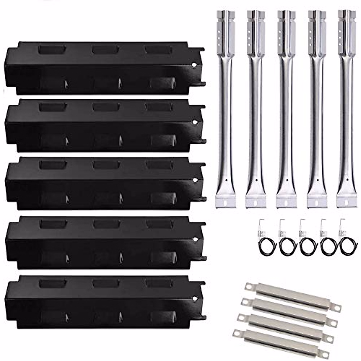 Grill Replacement Parts for Charbroil 463230515 463230514 463239915 Grills, Grill Burner, Heat Plate Shield, Crossover Tubes, Ignitor Repair Kit for Charbroil 463230512 463230513 463230511 Gas Grills