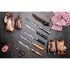 Forged Brute Boning knife, 5.9 inch, handmade, in wooden giftbox