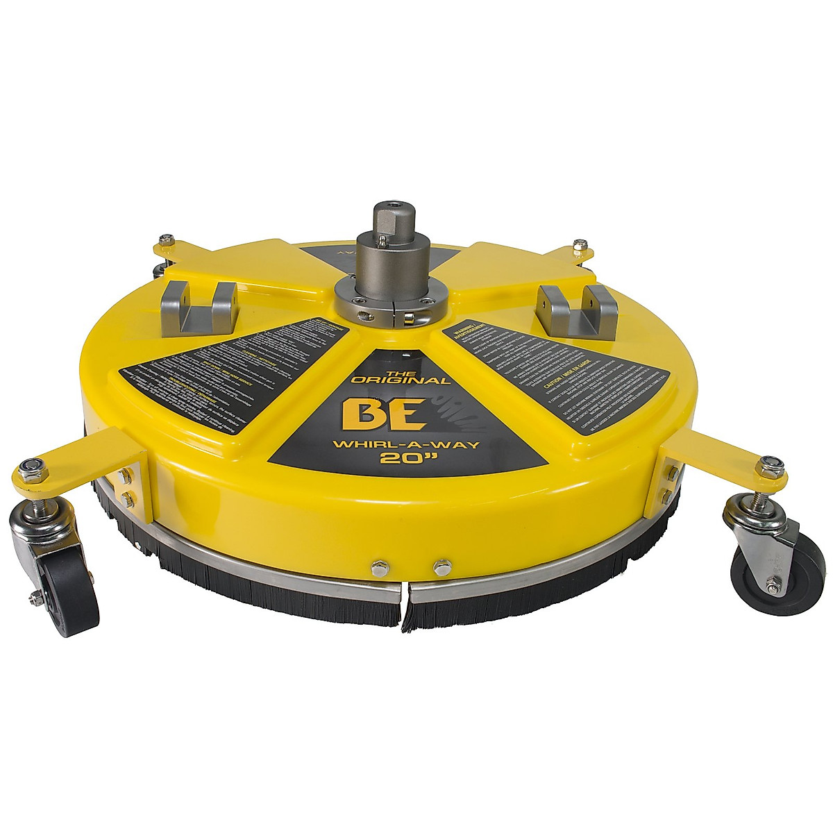 B E Pressure 85.403.011 Whirl-A-Way with Casters, 4000 psi, 180 Degree F Temperature, 8.0 GPM, 20", Yellow