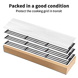 Uniflasy Grill Cooking Grates for Chargriller 5050, 2121, 2123, 2222, 2828, 3001, 3008, 3725, 3030, 4000, 5252, King Griller 3008, 5252, 3 Pack 19 3/4 Inch Char Griller Duo 5050 Grids