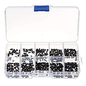 Screw 300pcs/Set Laptop Computer Screws Kit Assemble Fastening Flat Head Black Repair Case