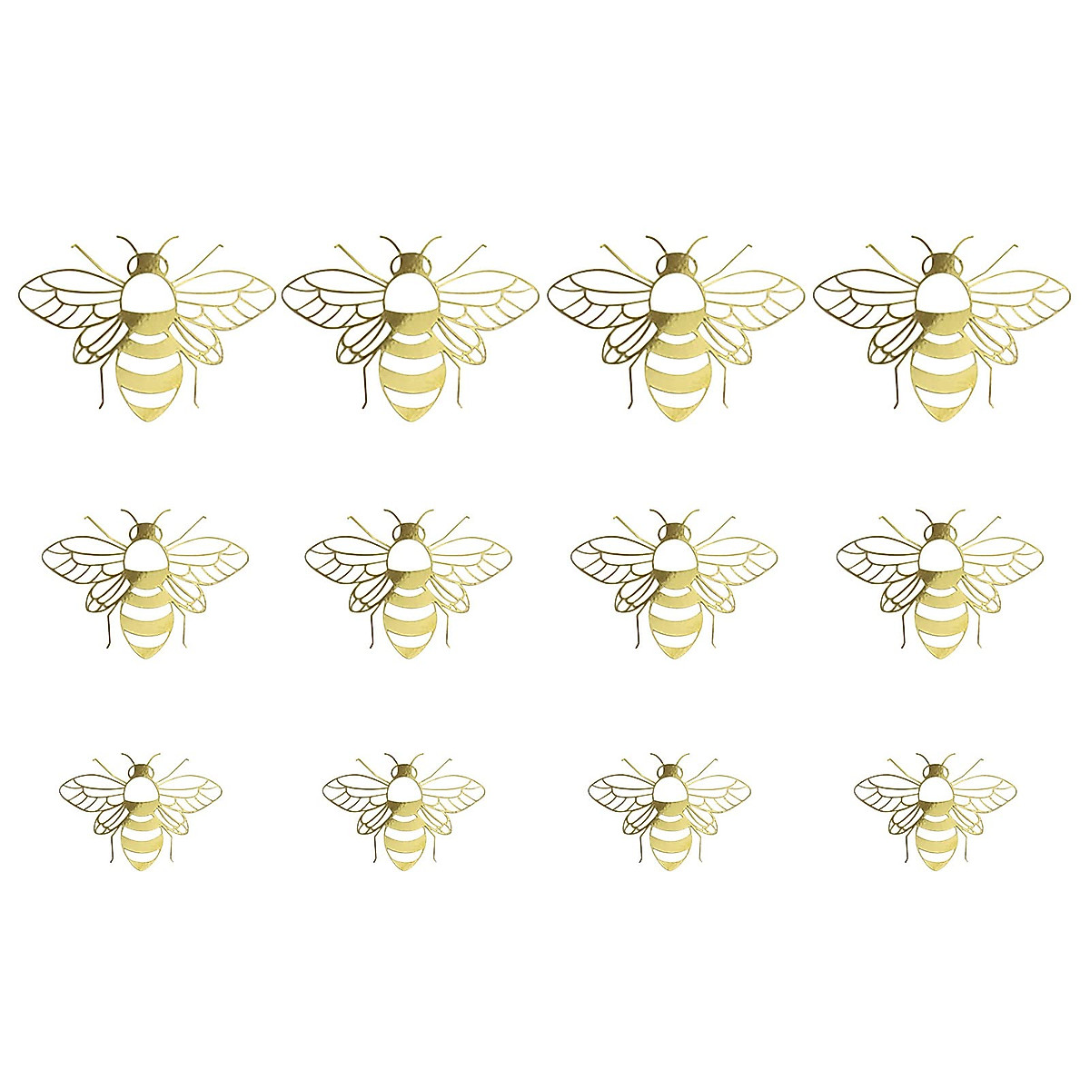Bee Wall Decals Honey Bee Wall Decor Bee Wall Stickers Gold Honey Bee Decals,Honeycomb Wall Decals,Removable DIY Bee Decoration Decals for Kids Bedroom Living Room Nursery Playroom Decorations (A)
