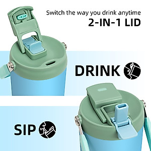 Greylock 30 oz Tumbler with Handle, Vacuum Insulated Tumblers with Flip Straw and Top Handle, Reusable Tumbler with Lid and Straw for Home, Office or Car, Leak-Proof Travel Mug, Keep Cold for 24 Hrs