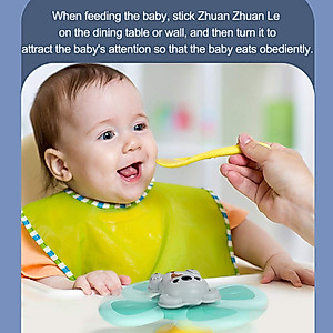 3PCS Suction Cup Spinner Toys for 1 2 Year Old Boys Girls|Spin Sucker Spinning Top Spinner Toy Bath Toys 12-18 Months|First Birthday Baby Gifts for 1 Year Old Girls|Sensory Toys for Toddlers 1-3