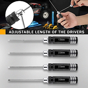 RC Hex Driver Set - 4pcs Hex Allen Screwdriver Kit 1.5mm 2.0mm 2.5mm 3.0mm Key Driver Repair Tools for Rc Car Traxxas Helicopter3