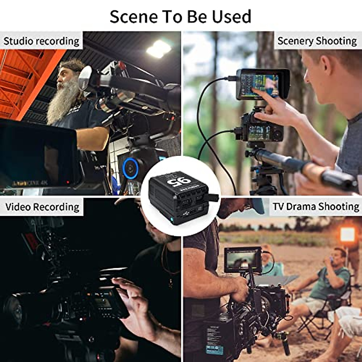 ANDYCINE Mini V-Mount Battery V-Lock 95Wh 10A Draw Batteries with Dual D-Tap & USB-A Output to Power Camcorder Camera,Compatible with BMPCC 4K,6K, Led Studio Lights(Battery Charger NOT Includ)