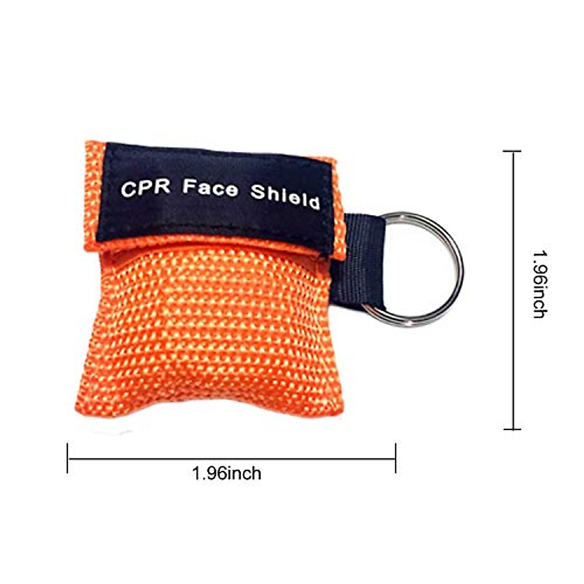 20pcs CPR Mask Keychain Ring Emergency Kit CPR Face Shields for First Aid or AED Training