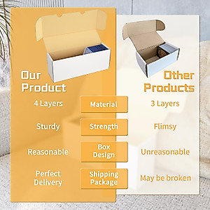 sysdmno Trading Card Storage Box for Toploader,Baseball Card Storage Box, 6 Pack Toploader Storage Box Holds 1200 Top loaders, Fits Sports, Football, Basketball and Trading Cards