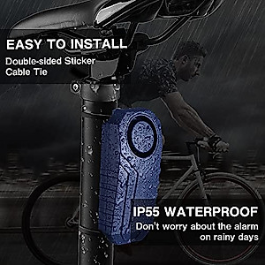 WSDCAM 113dB Bike Alarm Catalytic Converter Alarm Wireless Anti Theft Vibration Motion Sensor Vehicle Security Alarm System Waterproof Motorcycle Alarm Bicycle Alarm with Remote (NO Heat Resistance)