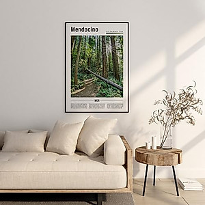 Mendocino Print, Mendocino Poster, Mendocino Wall Art, Minimal Travel Print,Minimal City Poster,Travel Destination Print,Oil Painting Poster