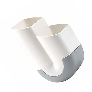 SOLUSTRE Hanging Utensil Wall Mount Utensil Drying Rack Plastic Utensil Holder Silverware Organizer Flatware Spoon Fork Storage Basket Kitchen Cutlery Drainer