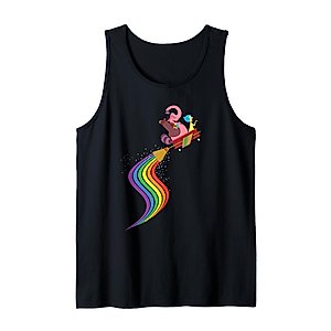 Disney Pixar Inside Out Bing Bong and Joy Rainbow Tank Top
