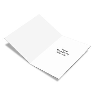 The Best Card Company - 1 Happy Birthday Card with Envelope - Adorable Colorful Animals, Fun Kids Notecard - Funky Rainbow Wildlife Fox C4948ABDG