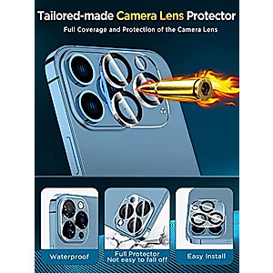 Invoibler 3 Pack Screen Protector Compatible with iPhone 12 Pro Max + 3 Pack Camera Lens Protector, iPhone 12 Pro Max Screen Protector Tempered Glass, 6.7 Inch [HD Clear] [Not for iPhone 12 Pro]