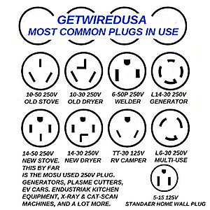 Power Converter 110/125V To 220/250V Electric Adapter 5-15P Wall Plug To 6-50R Miller Lincoln Hobart Plasma Cutter Welder Mig Tig Arc Receptacle Outlet Box NEMA FX581W
