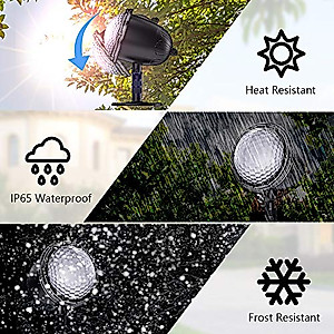 Decorative Lighting Projectors Outdoor, IP65 Waterproof Projection Lamp with Remote Control & Timer Function for Xmas Holiday Party Garden Patio Decoration
