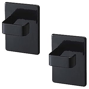 MORNIIE Multipurpose Magnetic Hooks. Hanger Organizer & Spray Bottle Holder. Hanger Stacker for Laundry Area. Spray Bottle Holder for Kitchen Organization Holds up to 16 fl oz. Black, 2 Pcs