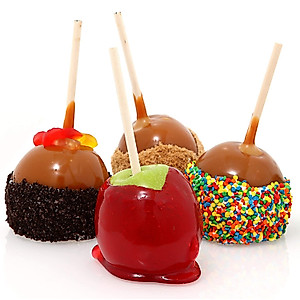 Bits N Things Clear Large Candied Apple Containers Boxes 50 Pack - Great for Standard and Large Size Apples