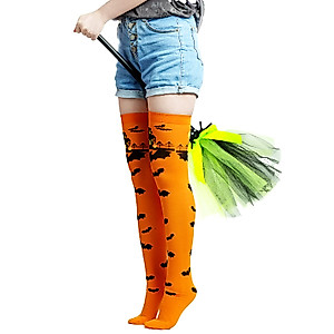 HOVEOX 3 Pack Halloween Witch Broom Plastic Witch Broomstick 3 Colors Broom Props Cosplay Broomstick for Halloween Costume Party Supplies