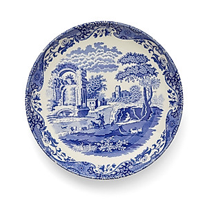 Spode Blue Italian Pasta Serving Bowl | 12 Inch Serving Bowl for Pasta and Salad | Made in England from Fine Porcelain | Blue/White | Microwave and Dishwasher Safe