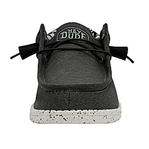 Hey Dude Men's Wally Canvas Stretch Black Size 11 | Men's Shoes | Men Slip-on Loafers | Comfortable & Light-Weight